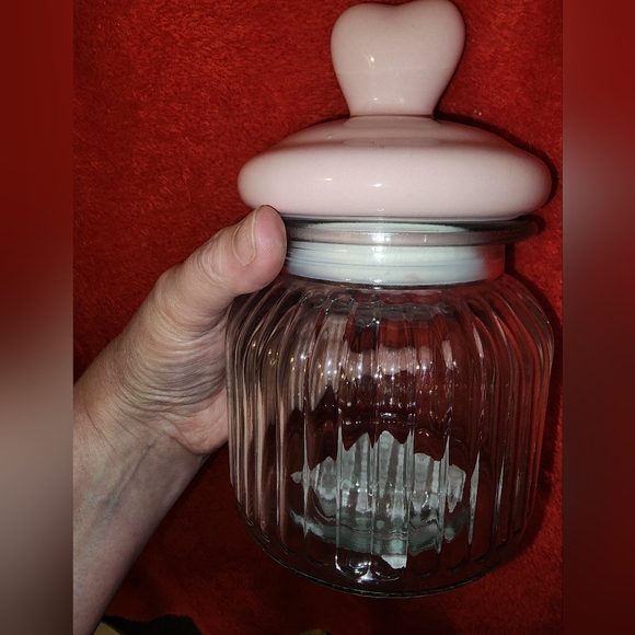 Homegoods | Other | New Beautiful Jar With Pink Heart Lid | Poshmark